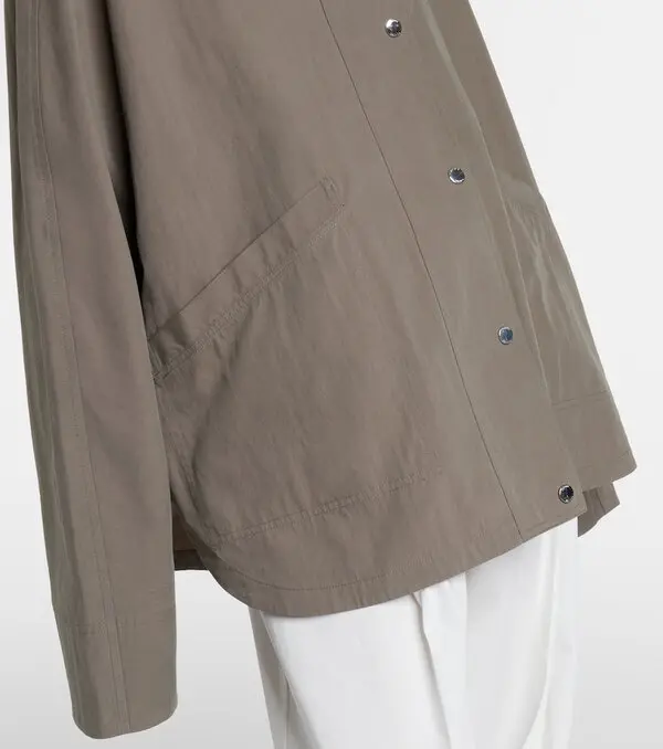 TOTEME Oversized Cotton-blend Jacket - Grey
