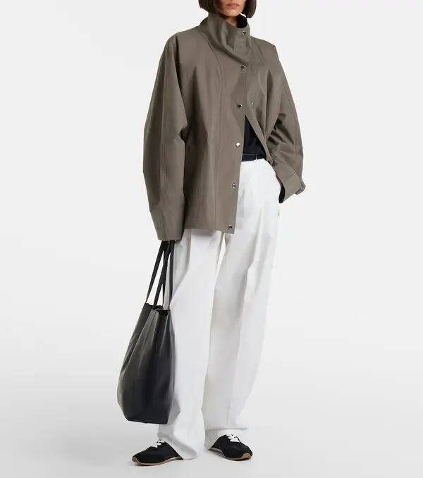 TOTEME Oversized Cotton-blend Jacket - Grey