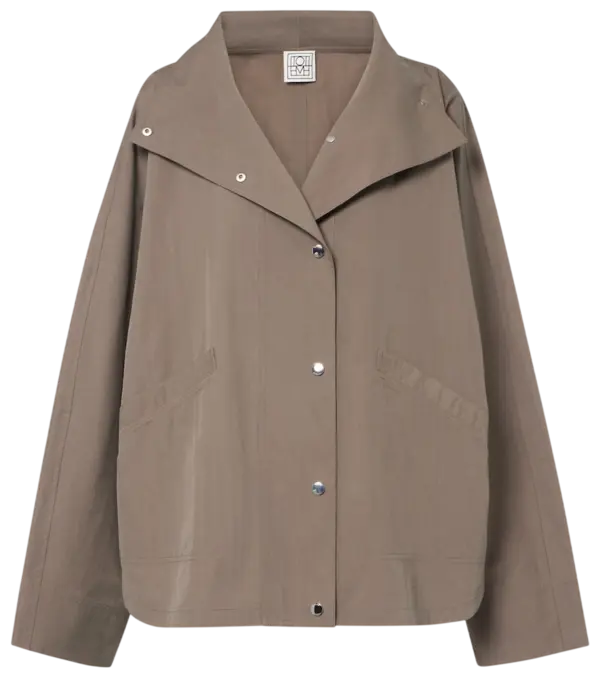 TOTEME Oversized Cotton-blend Jacket - Grey