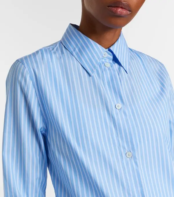 TOTEME Striped Cotton Poplin Shirt