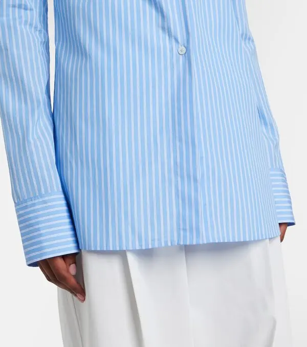 TOTEME Striped Cotton Poplin Shirt