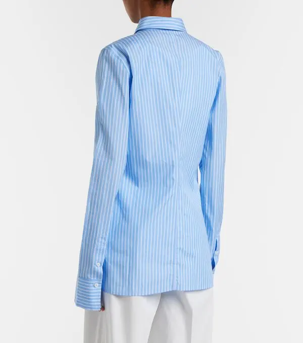 TOTEME Striped Cotton Poplin Shirt