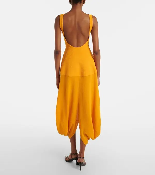 Proenza Schouler Draped Midi Dress - Yellow