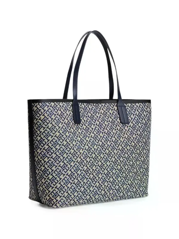 Tommy Hilfiger Monogram Logo Plaque Tote Bag