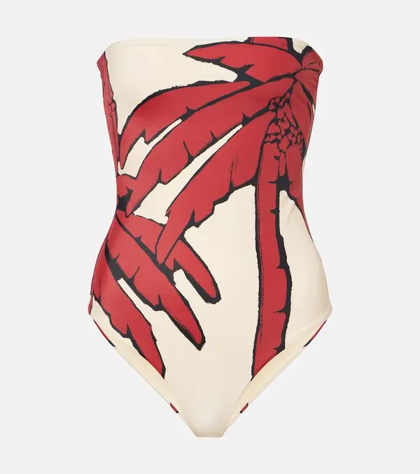 Johanna Ortiz Printed Swimsuit - Beige