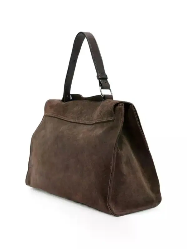 SOMMET Large Suede Tote Bag - Brown