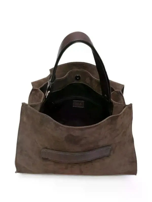 SOMMET Large Suede Tote Bag - Brown