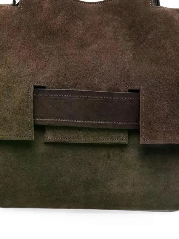 SOMMET Large Suede Tote Bag - Brown