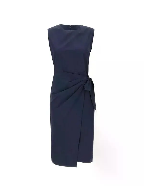 KAOS Knotted Wrap-style Midi Dress