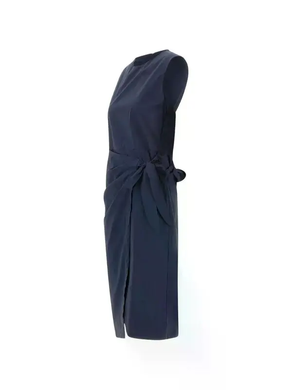 KAOS Knotted Wrap-style Midi Dress