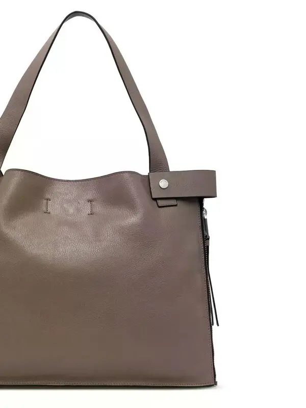 ALLSAINTS Marlo Leather Side-zip Tote Bag - Brown