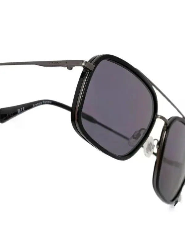 Barbour Double-bridge Rectangle-frame Sunglasses