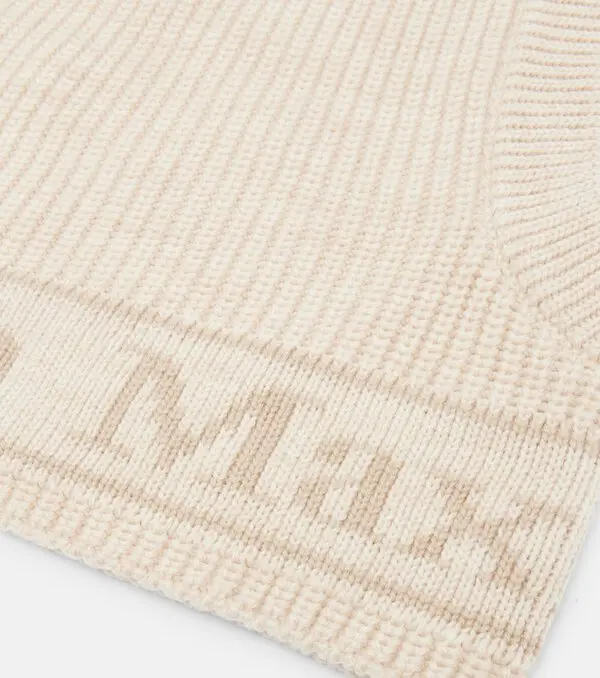 Max Mara Logo Intarsia Wool Balaclava