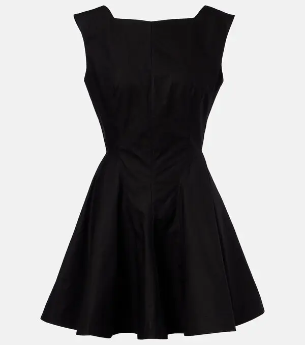 DÔEN Riviette Cotton Poplin Minidress - Black