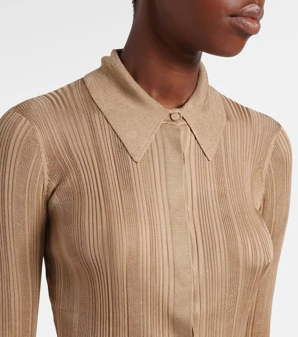 Gabriela Hearst Tamar Knitted Silk Shirt
