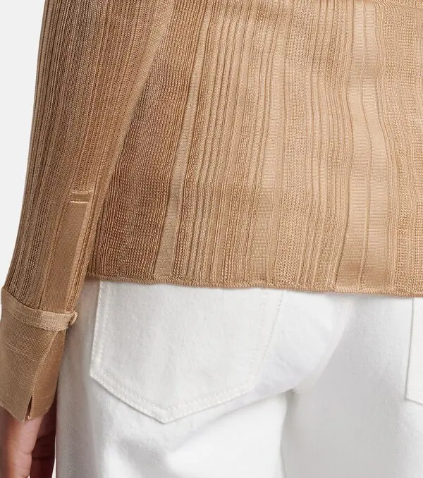 Gabriela Hearst Tamar Knitted Silk Shirt