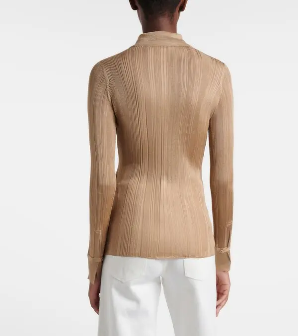 Gabriela Hearst Tamar Knitted Silk Shirt