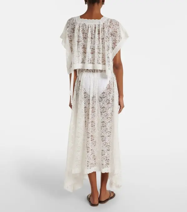 DÔEN Zinnia Asymmetric Lace Skirt
