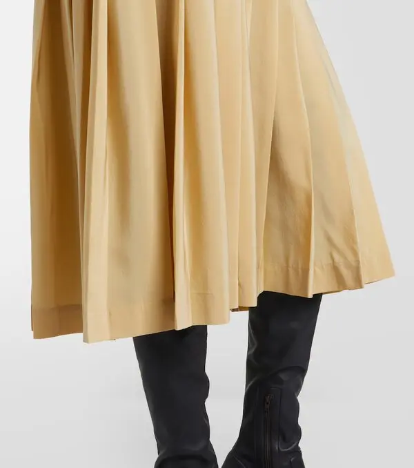 TOTEME Pleated Silk Shirt Dress