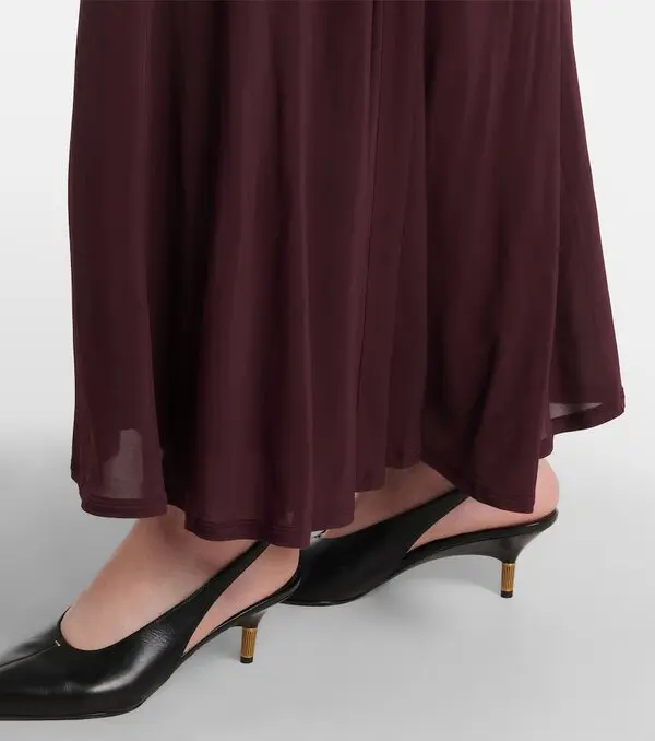 Tove Avita Ruched Jersey Maxi Dress - Purple