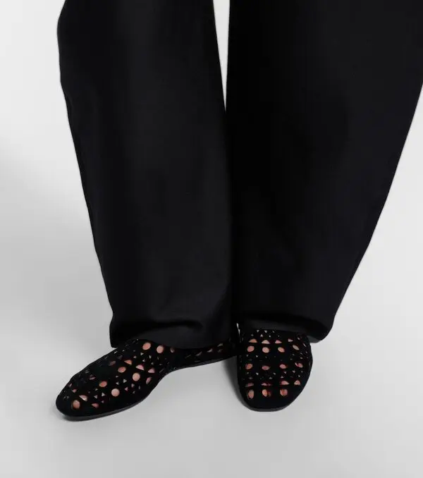 Alaïa Vienne Suede Ballet Flats