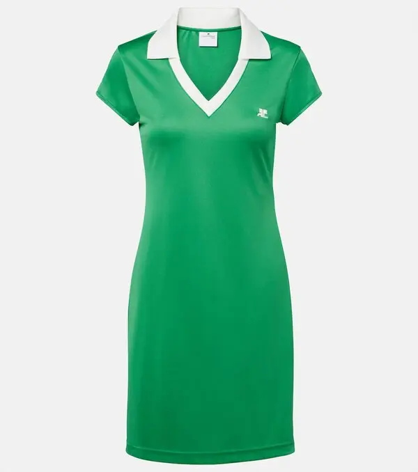 COURREGES Courrèges Jersey Polo Dress - Green