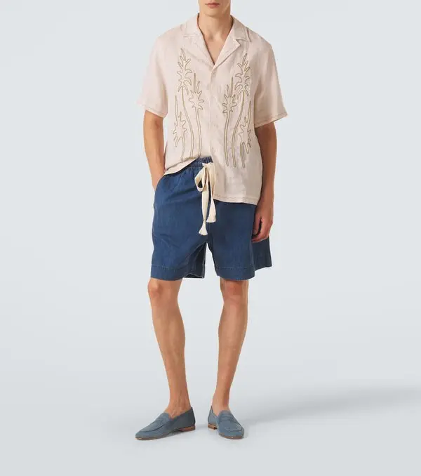 Frescobol Carioca Leme Suede Penny Loafers