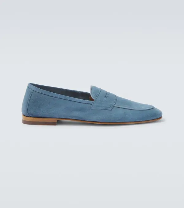 Frescobol Carioca Leme Suede Penny Loafers
