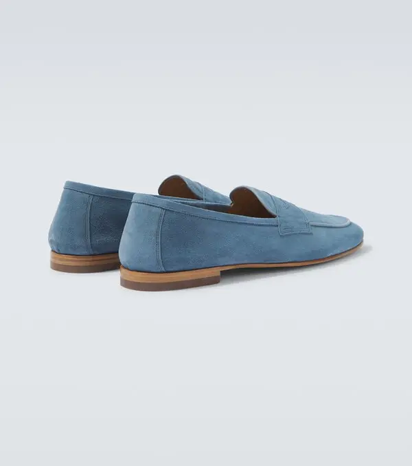 Frescobol Carioca Leme Suede Penny Loafers