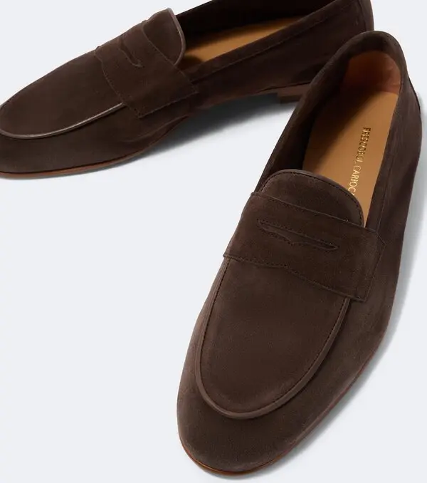 Frescobol Carioca Leme Suede Penny Loafers - Brown