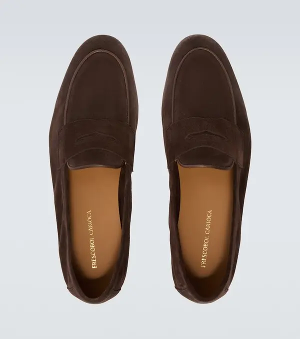 Frescobol Carioca Leme Suede Penny Loafers - Brown
