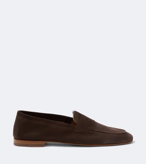Frescobol Carioca Leme Suede Penny Loafers - Brown
