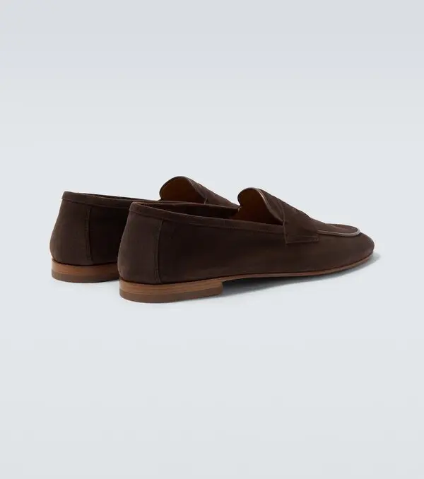 Frescobol Carioca Leme Suede Penny Loafers - Brown