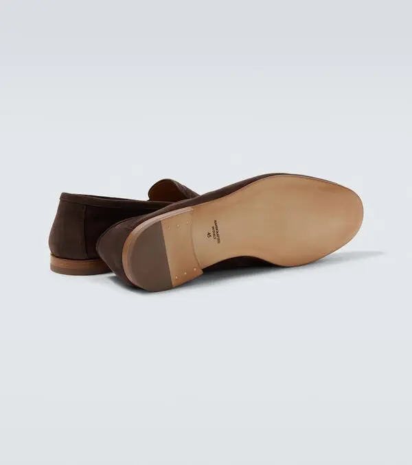 Frescobol Carioca Leme Suede Penny Loafers - Brown