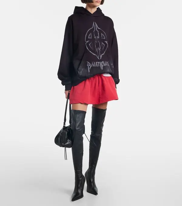 Balenciaga Cotton Mini Skirt - Red