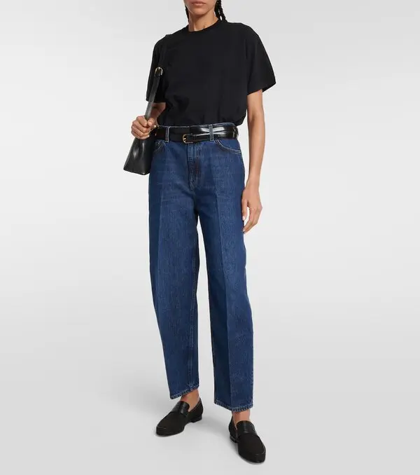 TOTEME Cotton Jersey T-shirt - Black