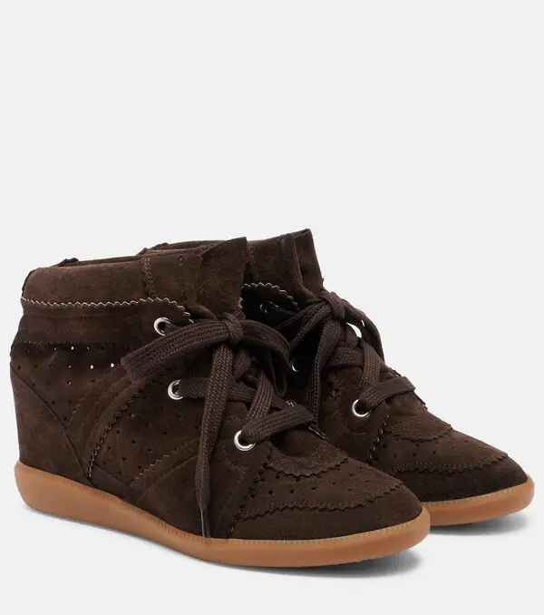 Isabel Marant Étoile Bobby Suede Wedge Sneakers