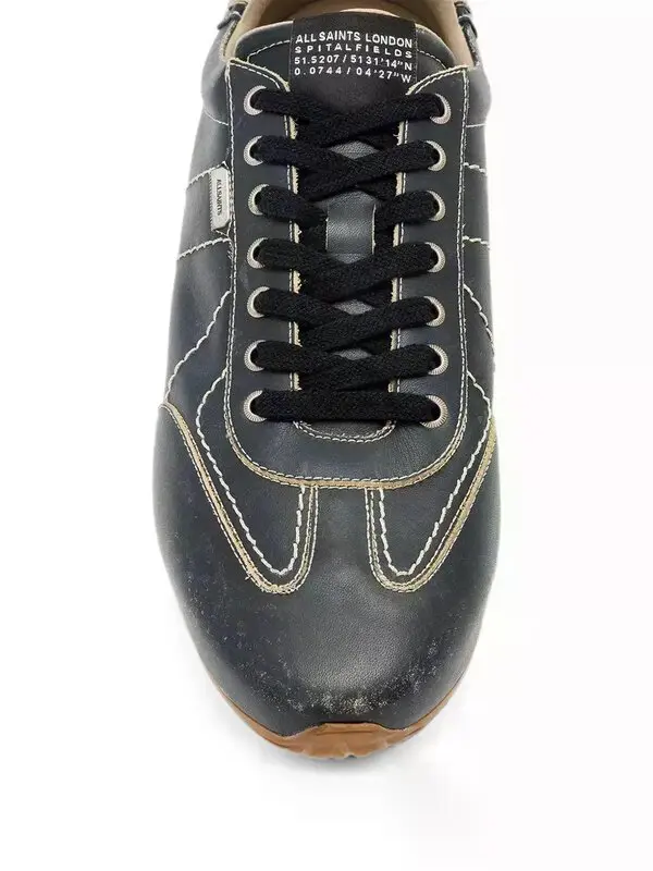 ALLSAINTS Liam Contrast-stitch Leather Sneakers