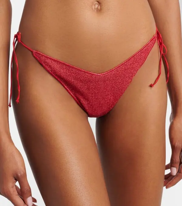 Oseree Lumiere Floral-applique Bikini - Red
