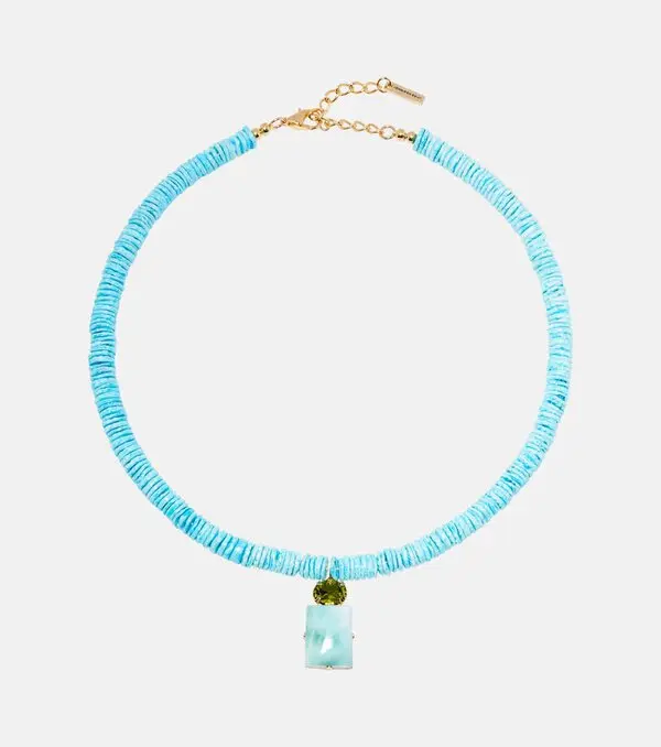 JENNIFER BEHR Alette Beaded Pendant Necklace - Blue