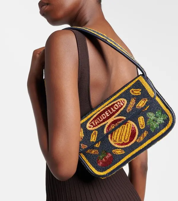Staud Tommy Small Beaded Shoulder Bag - Multicoloured