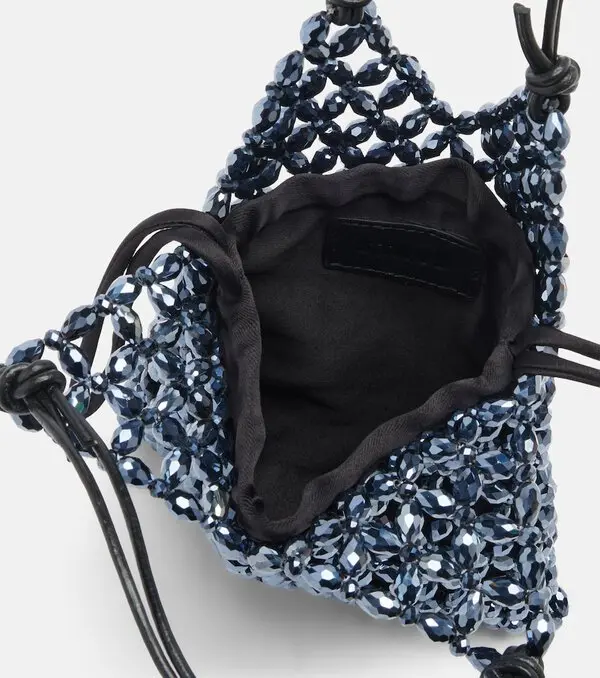 Staud Karla Beaded Top-handle Bag - Blue