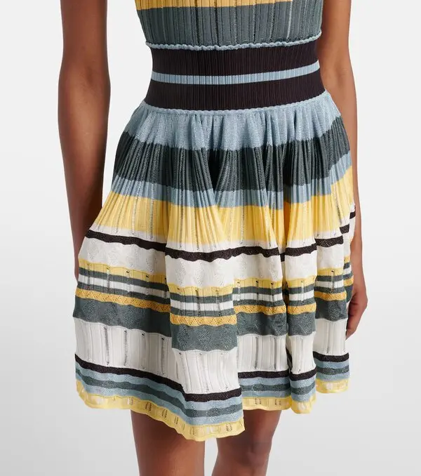Alaïa Knitted Striped Minidress