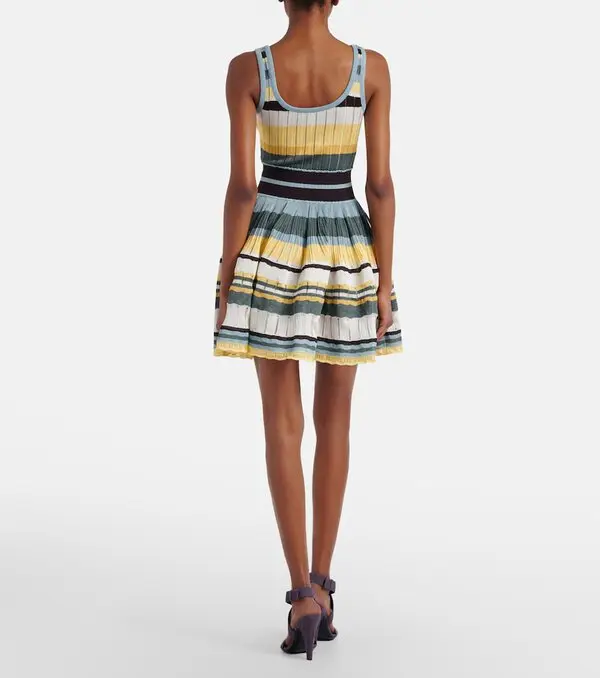 Alaïa Knitted Striped Minidress