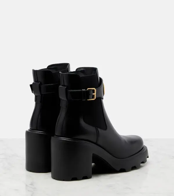 Valentino Garavani Beatle Vlogo Leather Ankle Boots