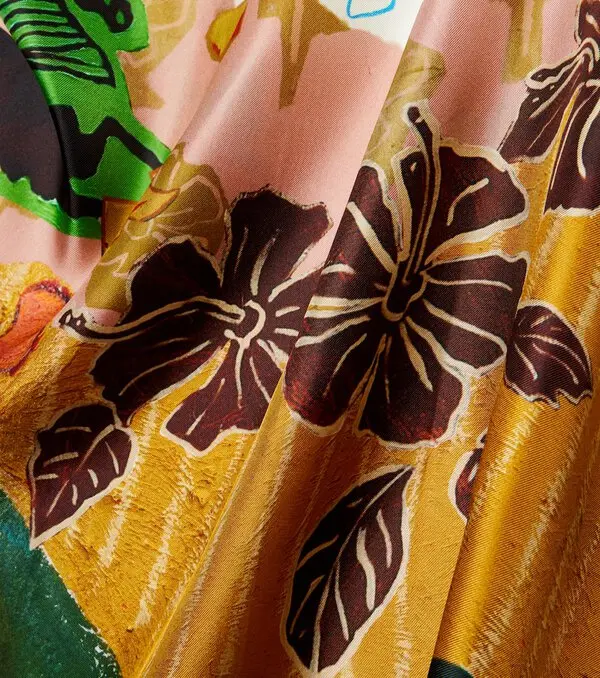 ALEMAIS X Mlak Tangible Love Printed Silk Twill Scarf