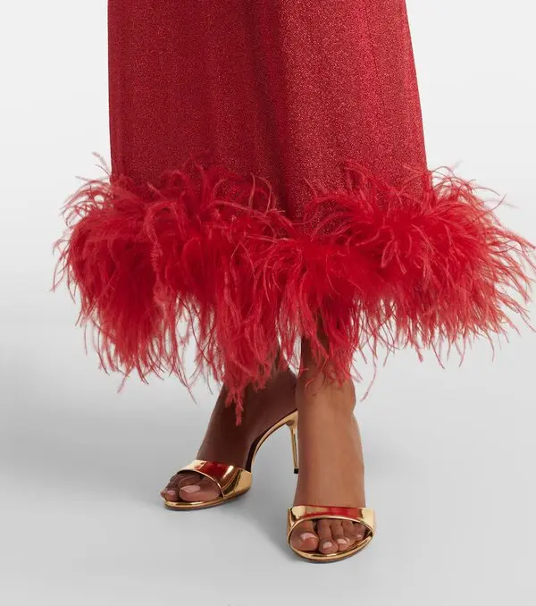 Oseree Lumiere Plumage Maxi Dress
