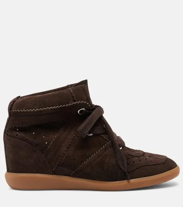 Isabel Marant Étoile Bobby Suede Wedge Sneakers