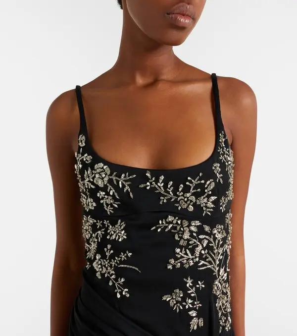 Alexander McQueen Draped Embellished Gown