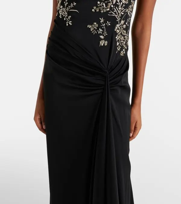 Alexander McQueen Draped Embellished Gown